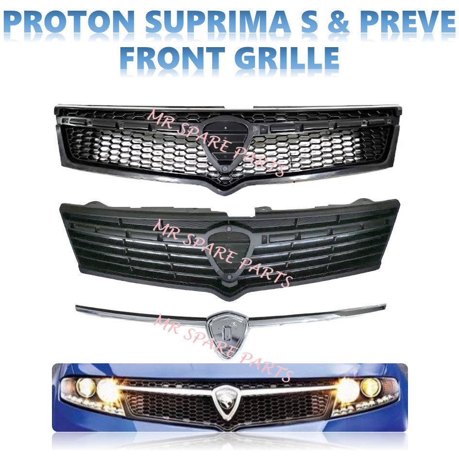 PROTON SUPRIMA S PREVE FRONT CHROME GRILLE / HONEYCOMB GRILLE | Shopee ...