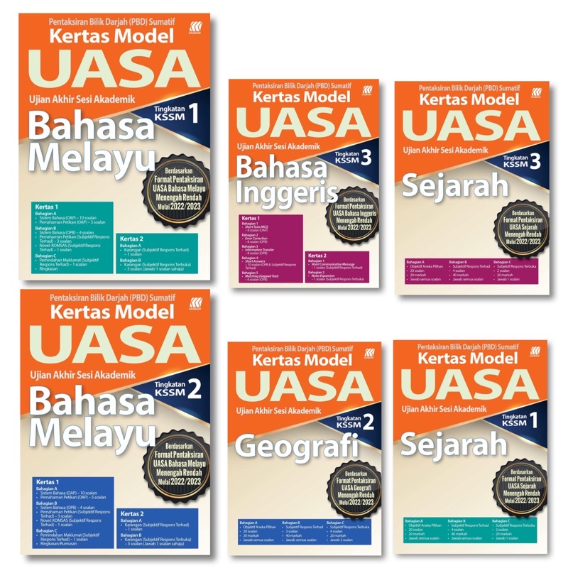 [abo] Sasbadi Kertas Model Uasa Kssm Tingkatan 1 2 3 2023 Shopee