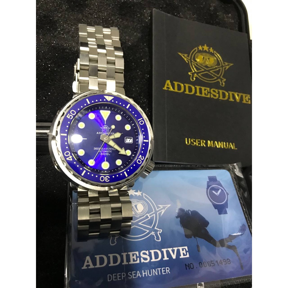 Addiesdive Diver NH35 Automatic Self-Wind Movement 47mm Sapphire Crytal ...