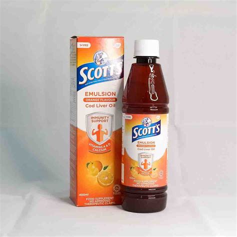 Scotts Emulsion Orange 400ml SUPPLEMENT COD LIVER OIL | Shopee Malaysia