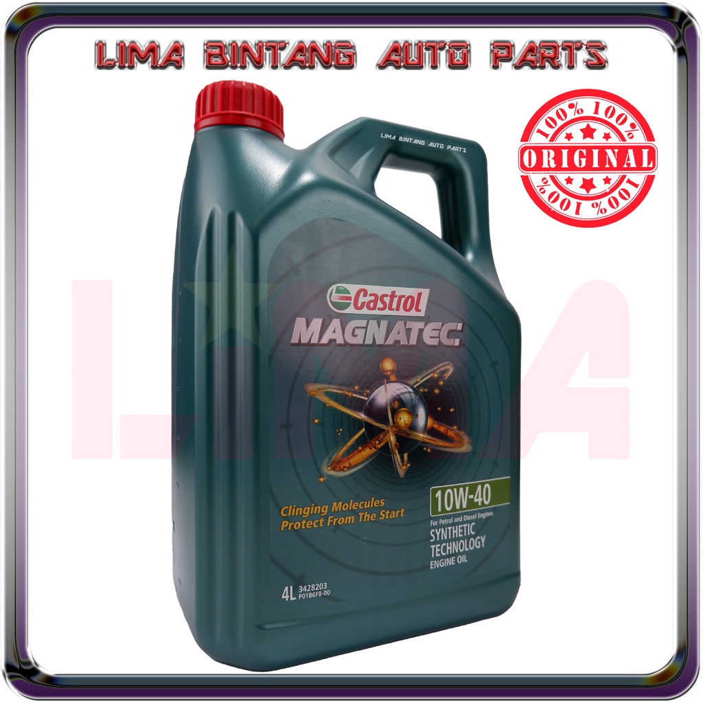 Castrol Magnatec Semi Synthetic 10W-40 Engine Oil 4 Liter *Original ...