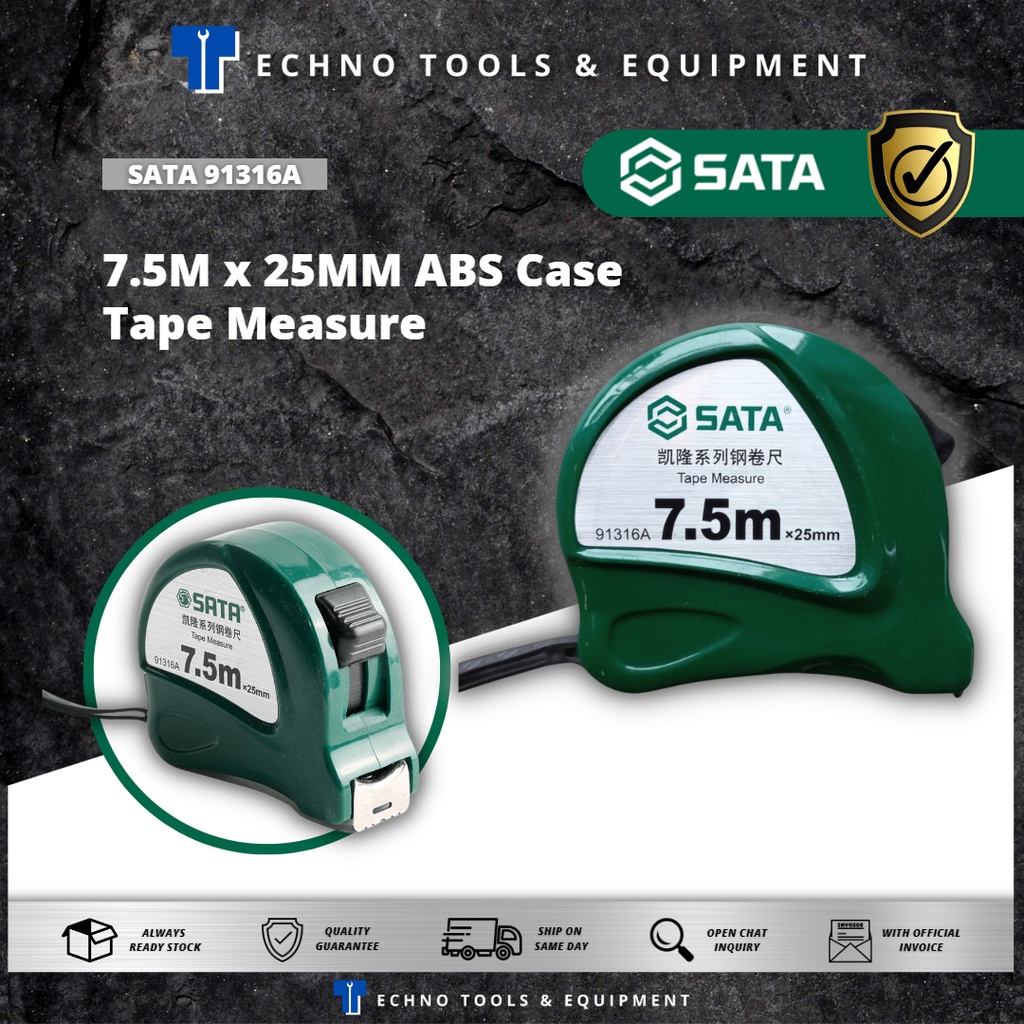 SATA 91316A 7.5m steel tape measure tape 7.5Mx25MM - New & Original ...