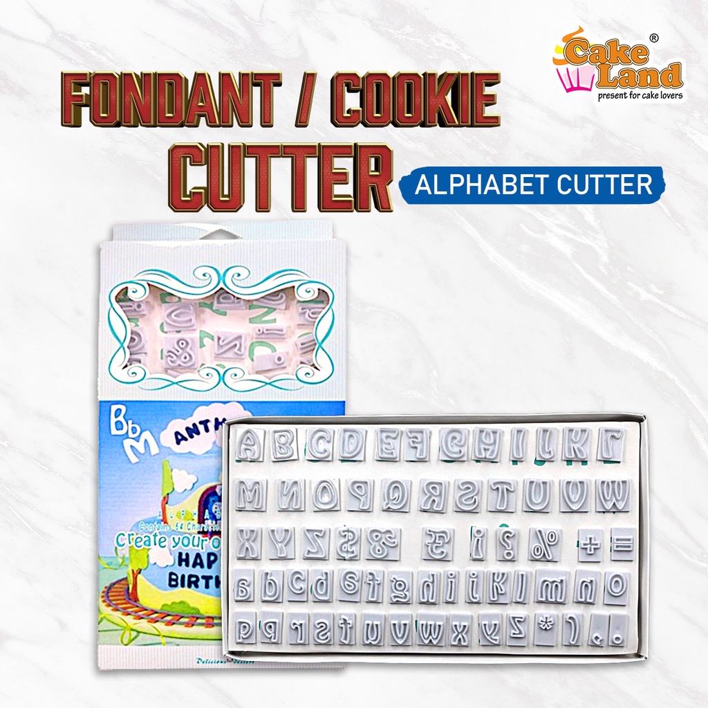 CAKE LAND Alphabet Fondant Cookie Cutter (46 Pcs) | Shopee Malaysia