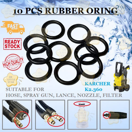 [READY STOCK] REPLACEMENT RUBBER O'RING ORING 10 PCS FOR KARCHER K2.360 ...