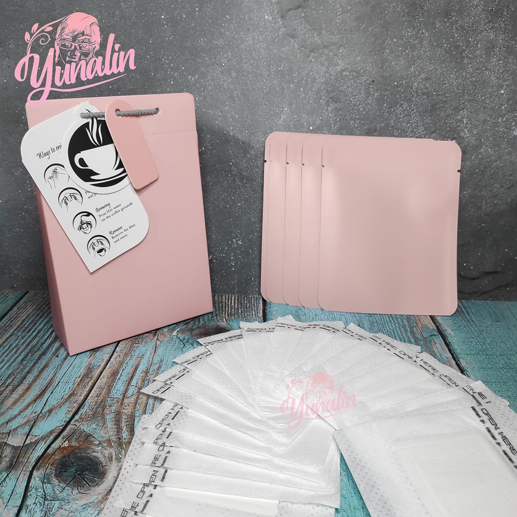 Pink Triangle Box Package+Pink Sachet+Drip bag Filter | Drip Coffee ...