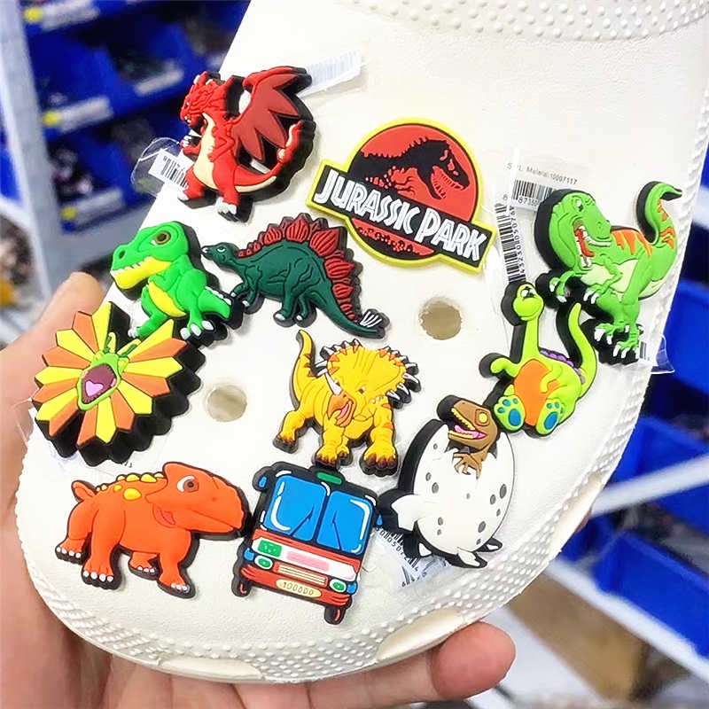 crocs jibbitz Jurassic Park Shoe Decoration 3D Buckle Accessories ...