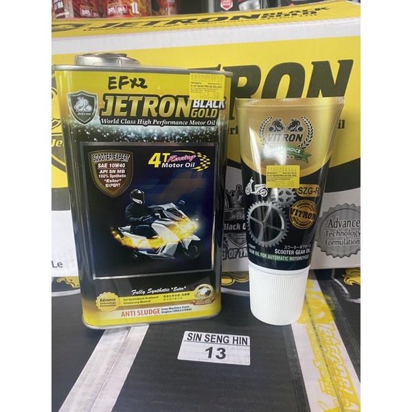 Engine Oil Scooter Expert JETRON 10W40 Fully Synthetic Ester with Gear ...