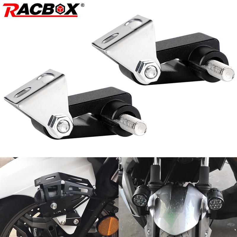 M8 M6 Motorcycle Mount Bike Sport Tail Light Spotlight Bracket LED ...