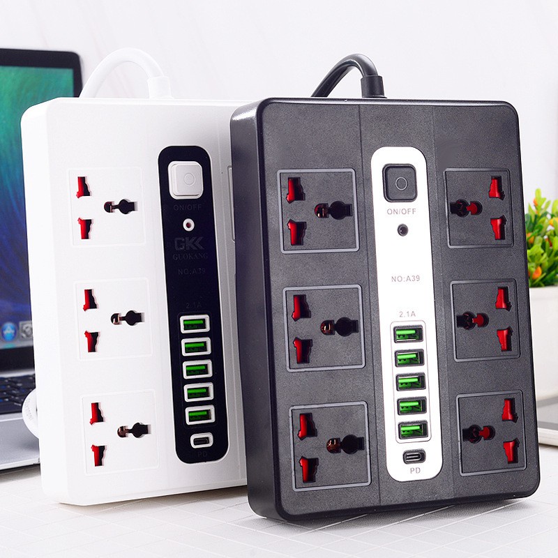 niversal 3/6 Power Socket Extension With USB Ports Adapter Socket ...