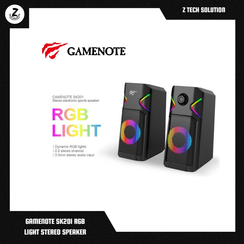 Gamenote SK201 RGB Light Stereo Speaker | Shopee Malaysia