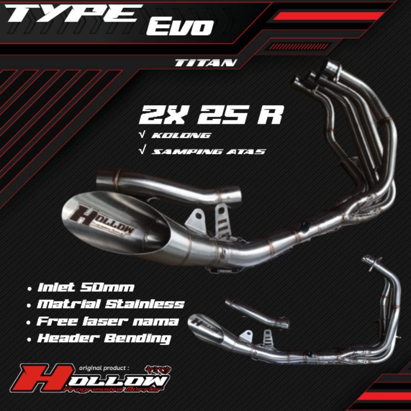 Hollowtech Zx25R/RR Racing Exhaust type Evo Full System Header under ...