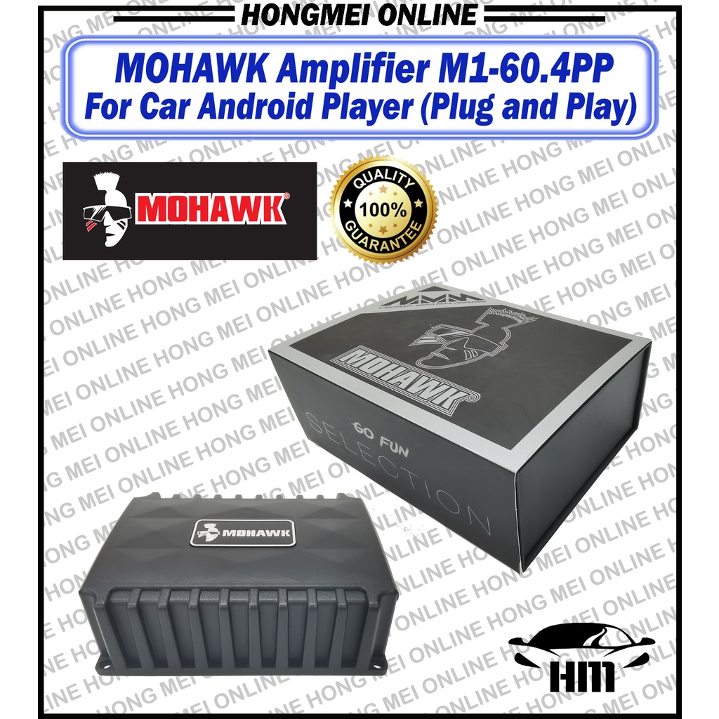 Mohawk Android Amplifier M1-60.4PP 4 Channel Plug and Play Power Amplifier for Car Android ...