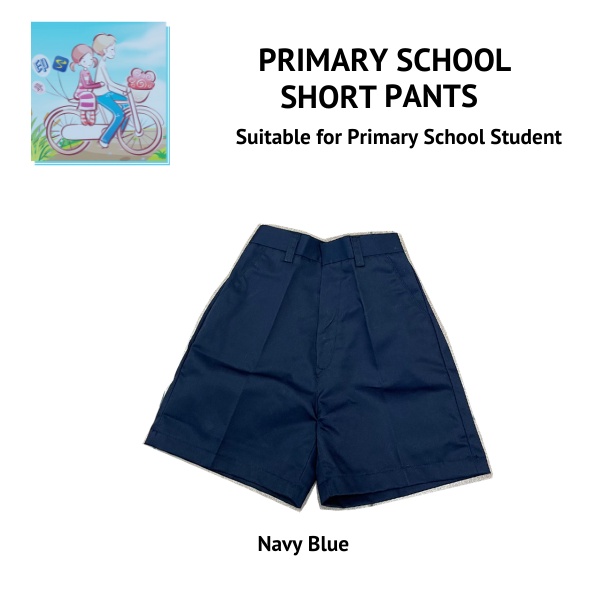 Primary School Short Pants (Elastic/ Navy Blue) | Shopee Malaysia
