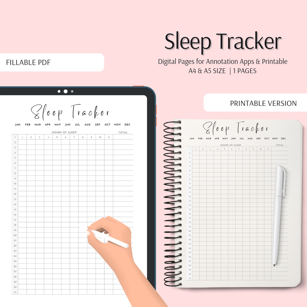 Digital SLEEP Tracker Planner | Fillable PDF & Printable | Shopee Malaysia
