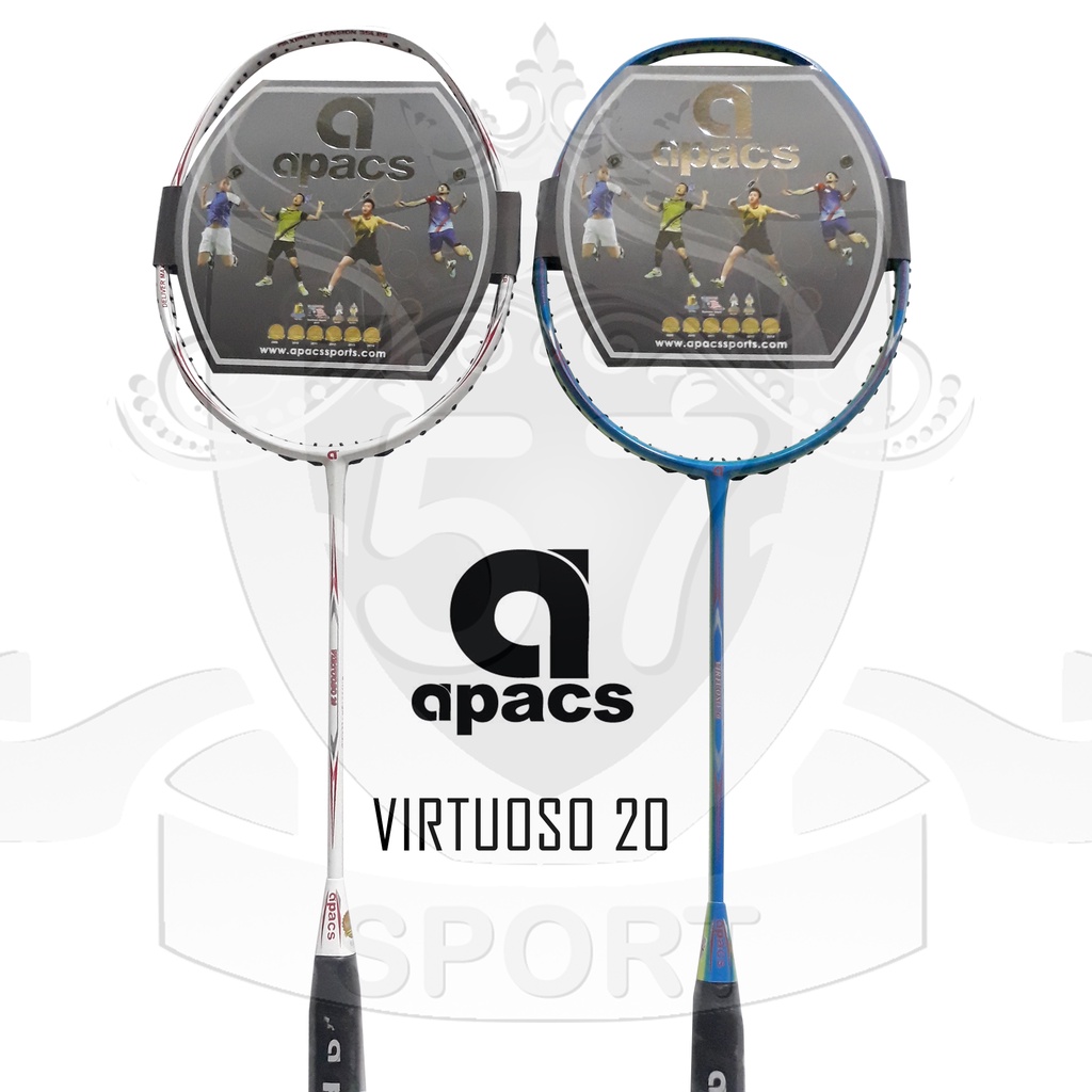 Original Apacs Virtuoso Badminton Racket 20 Bonus Strings and Bag ...
