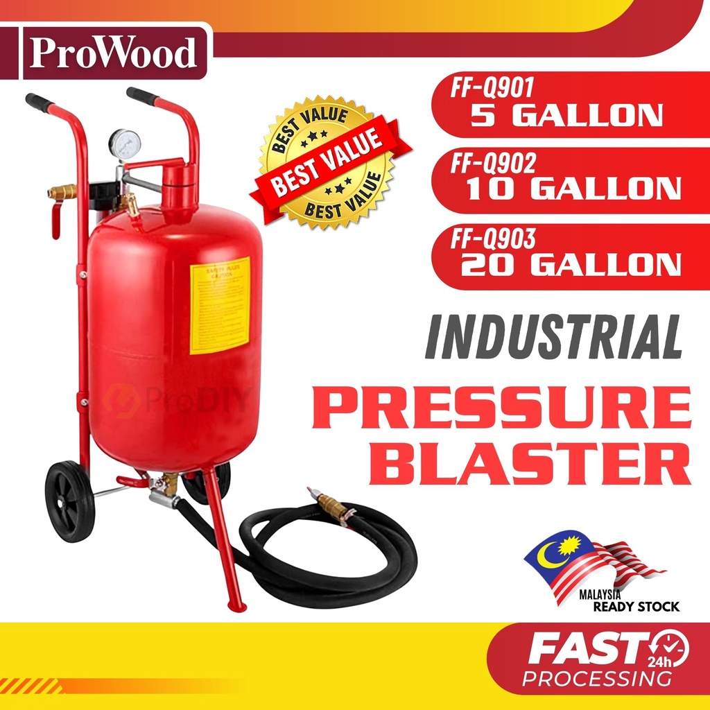 5 / 10 / 20 Gallon Heavy Duty Industrial Portable Sand Pressure Blaster ...