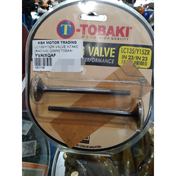 Tobaki Valve Intake LC135/Y15ZR(23MM) | Shopee Malaysia
