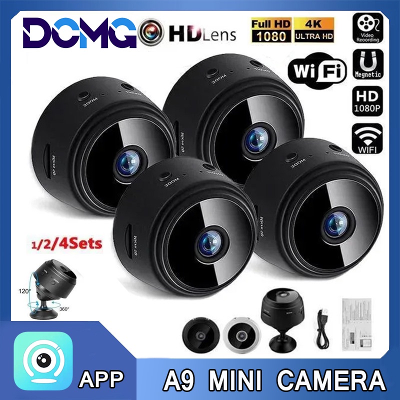 2/4PCS 1080P Full HD A9 Mini Camera Wireless IP Camera Micro Camera ...