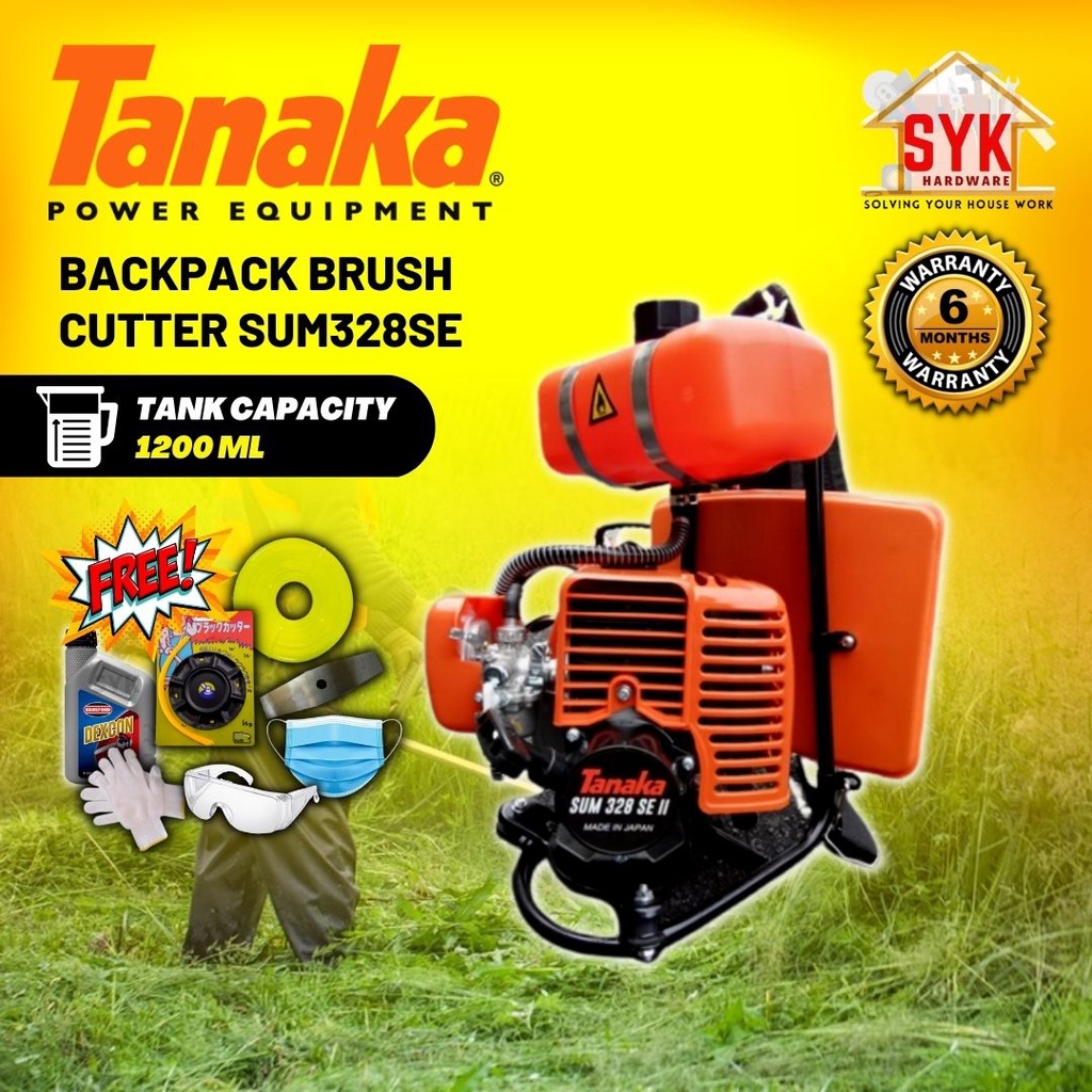 SYK TANAKA Backpack Brush Cutter SUM328SE II Gardening Tools Grass ...