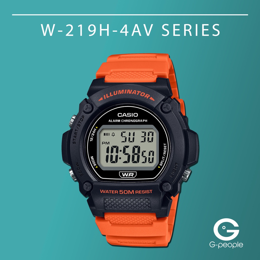 CASIO W-219H-4AV / W-219H-4A / W-219H DIGITAL WATCH 100% ORIGINAL ...