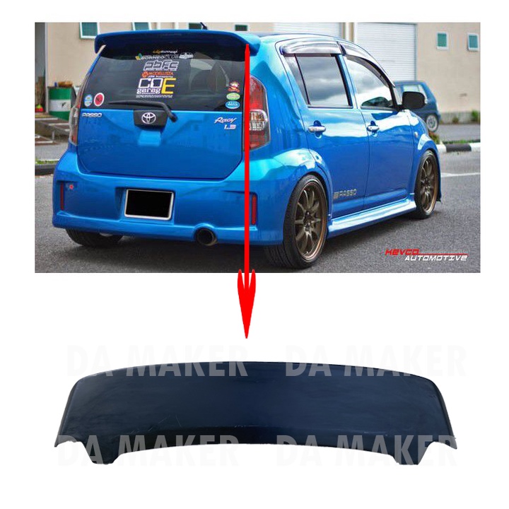 PERODUA MYVI PASSO TRD REAR SPOILER MYVI SE1 MYVI SE2 2006 2007 2008 ...