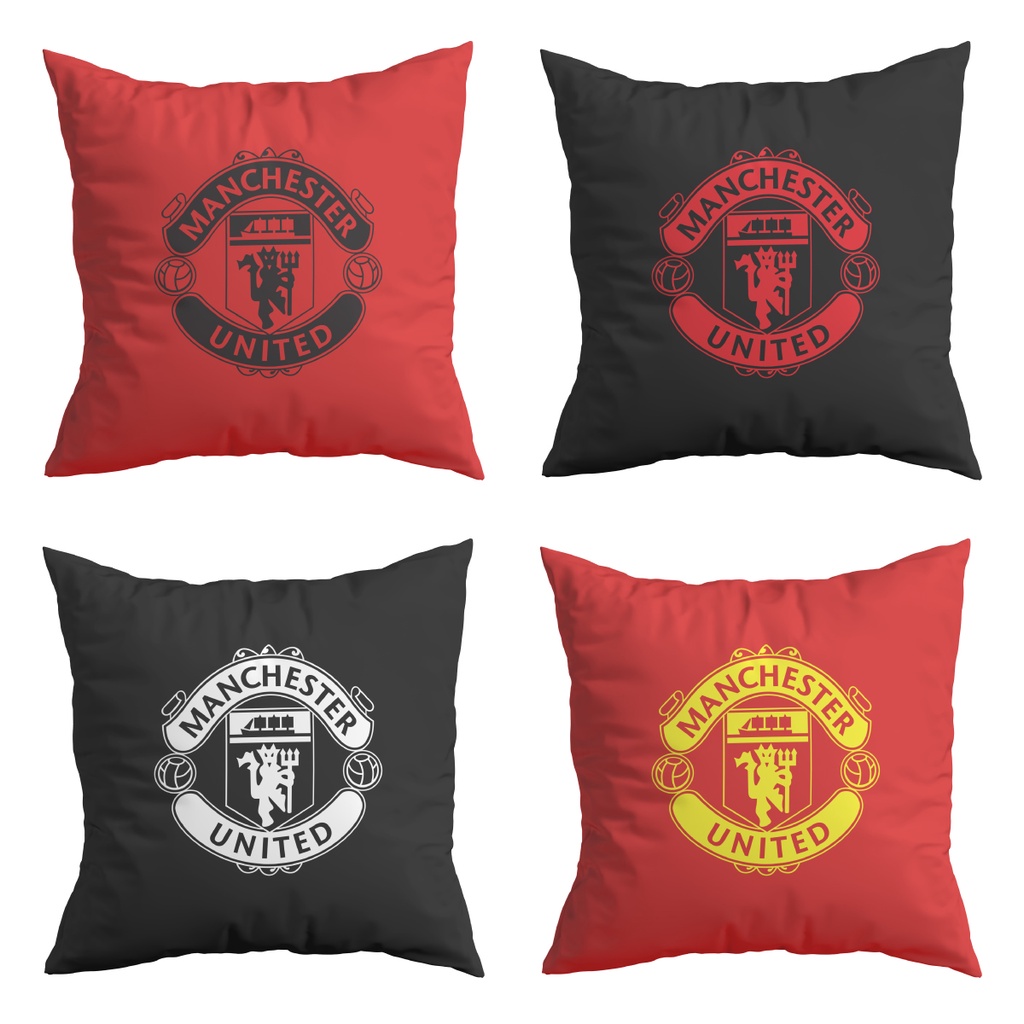 Manchester United F.C Red Devils Crest Throw Pillow | Red Black Colour ...