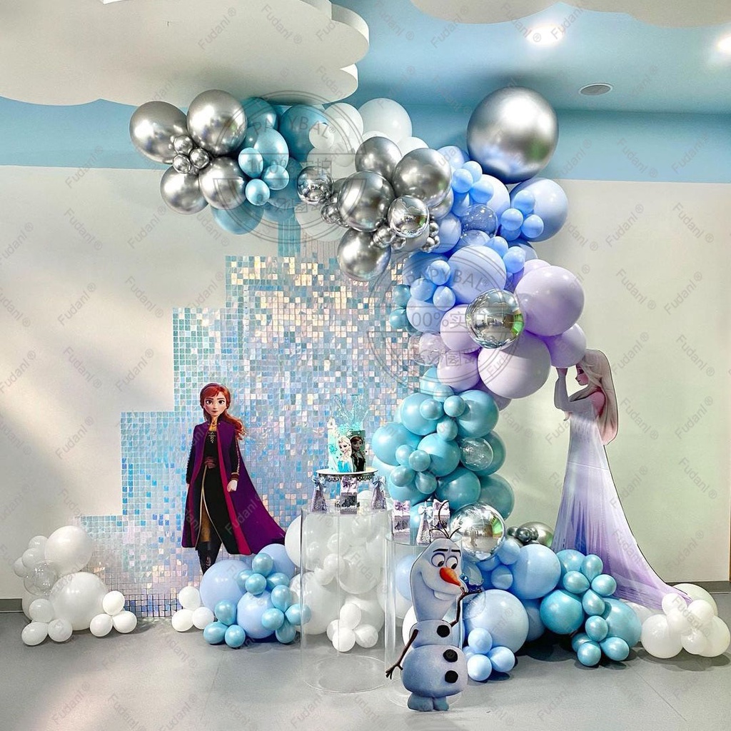 109pcs Disney Frozen Princess Balloons Olaf Elsa Foil Balloons Garland ...