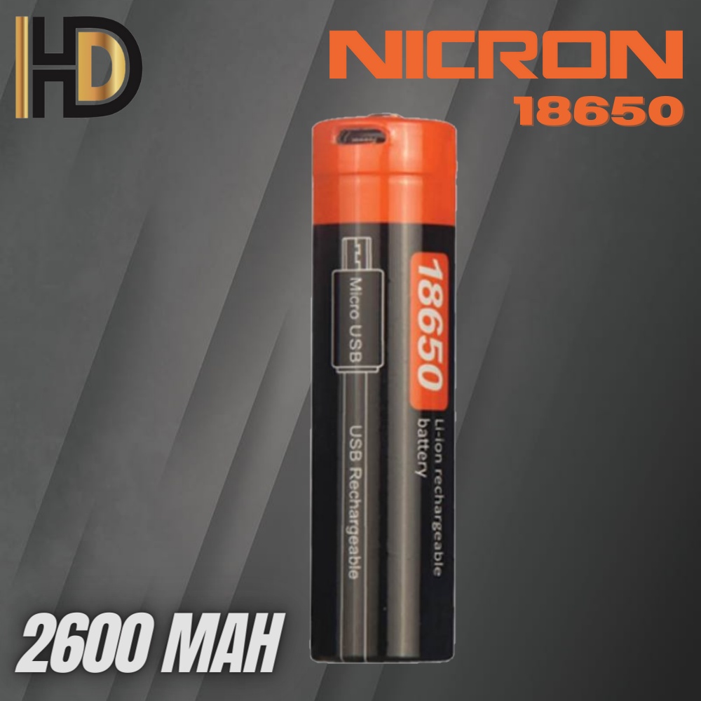 NICRON Rechargeable Battery / Li-Ion Rechargeable Battery / 18650 ...
