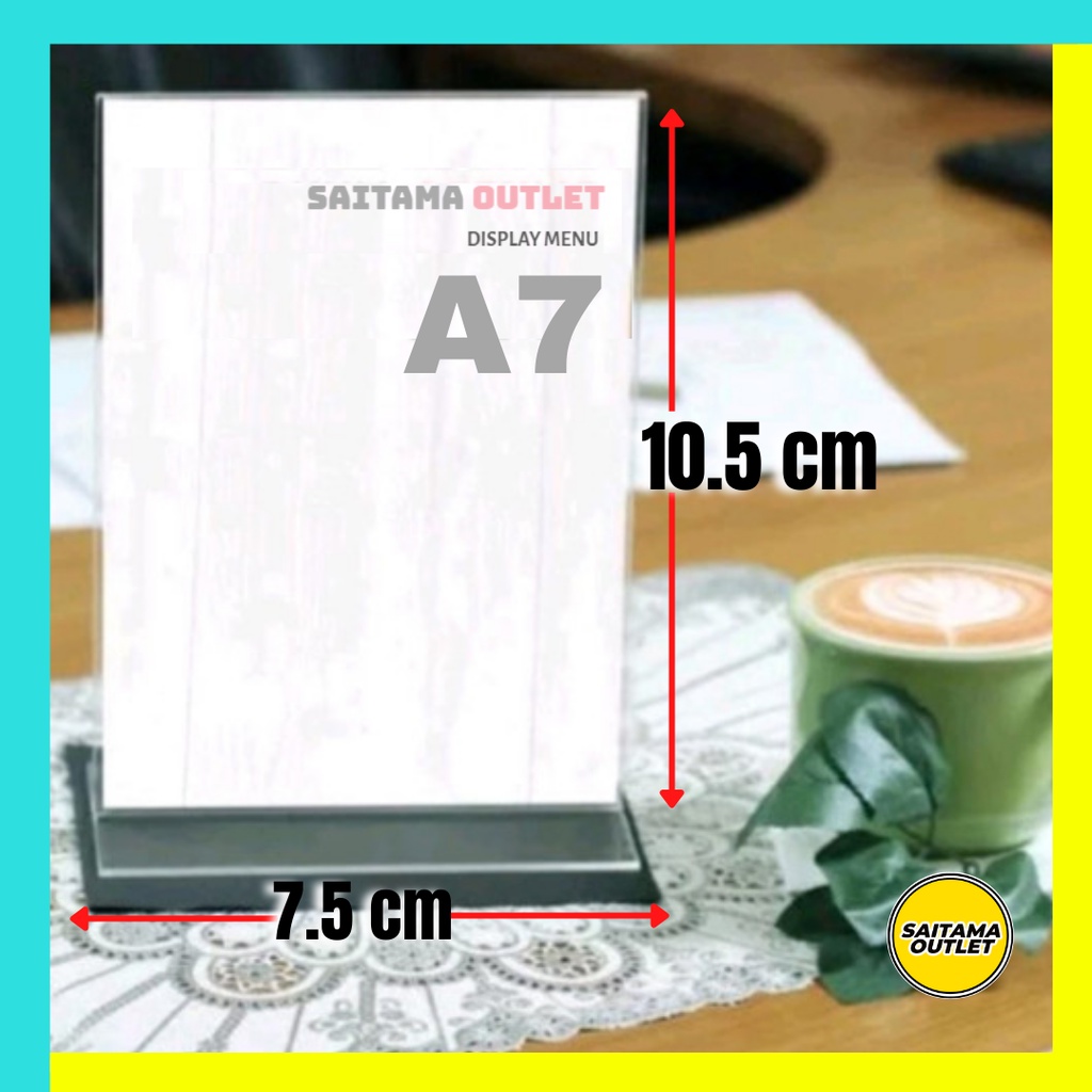 Acrylic acrylic A7 Tent card Qris. acrylic Table Number. acrylic menu ...