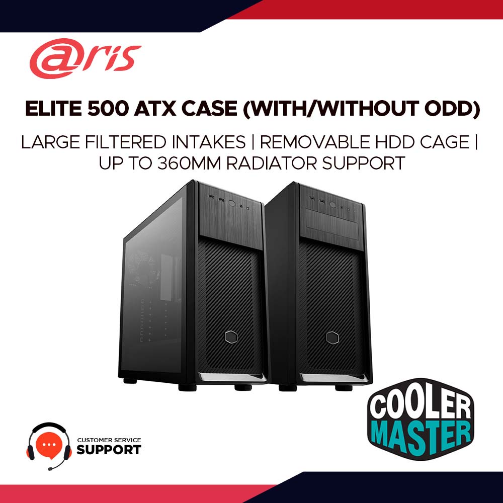 Cooler Master Elite 500 ATX Case (With/Without ODD) | Shopee Malaysia