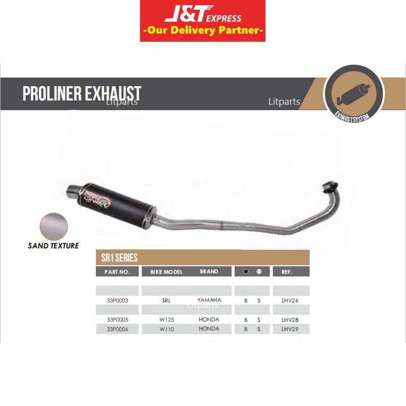 Proliner Pro Liner Exhaust Ekzos Muffler Chamber WAVE125 WAVE110 SRL110 ...