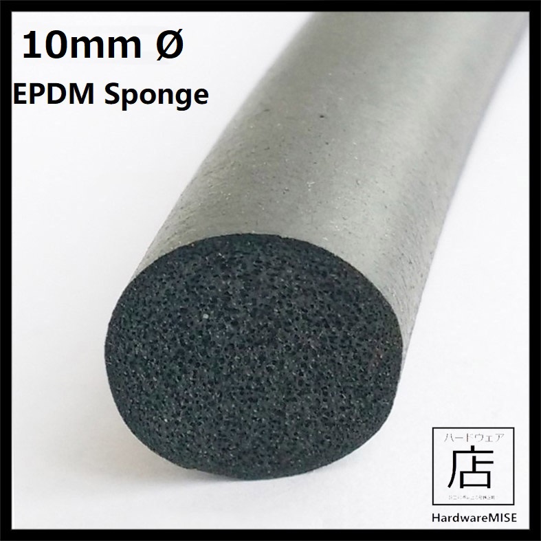 EPDM Rubber Sponge Cord Closed Cell Round Foam Strip 10mm Diameter ...