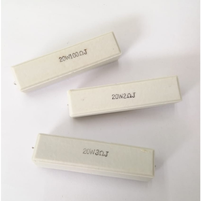 20W Cement Resistor 20Watt 2RJ 3RJ 12RJ 15RJ 100RJ 100RJ 220RJ ...
