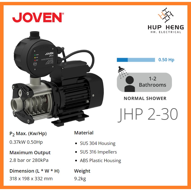 (FREE SHIPPING & VOUCHER) JOVEN AUTOMATIC DOMESTIC WATER PUMP PIPING CONNECTION FOR HOME ...