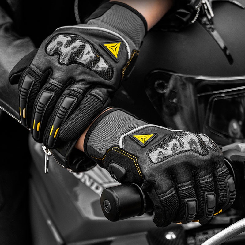 For BMW FOR HONDA FOR YAMAHA Motorcycle Gloves Leather Motocross ...