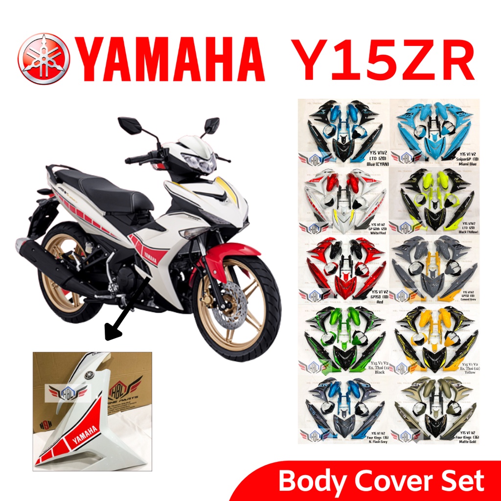 YAMAHA Y15ZR V1 V2 Exciter Thai Four Kings SNIPER 2022 Body Cover Part Set Tanam Sticker Stripe ...