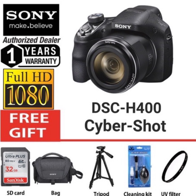 SONY H400 CYBERSHOT 20.1 MP 63X SUPER ZOOM FULL HD | Shopee Malaysia
