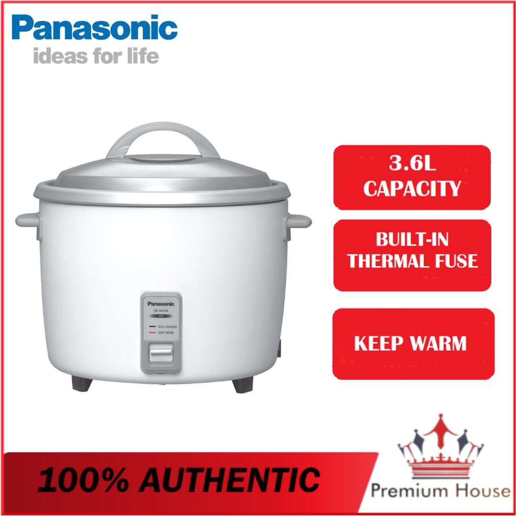 Panasonic Conventional Rice Cooker - White (3.6L) SR-WN36 | Shopee Malaysia
