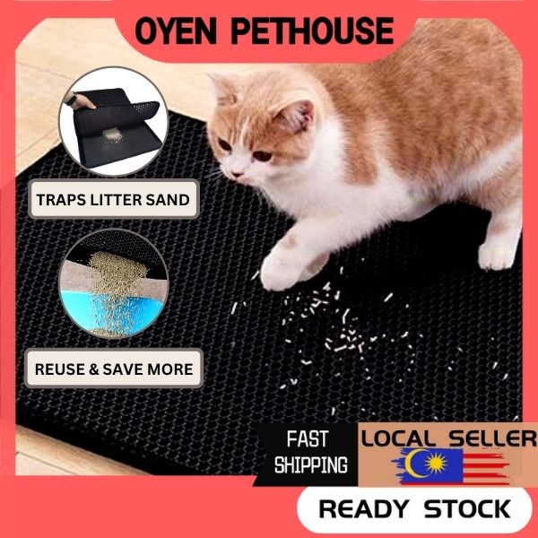 Cat Mat Double Layer Cat Litter Mat Trapping Mat Waterproof Washable ...