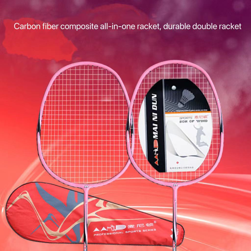 Anti-breaking Badminton Racket Single Double Racket Carbon Fiber ...