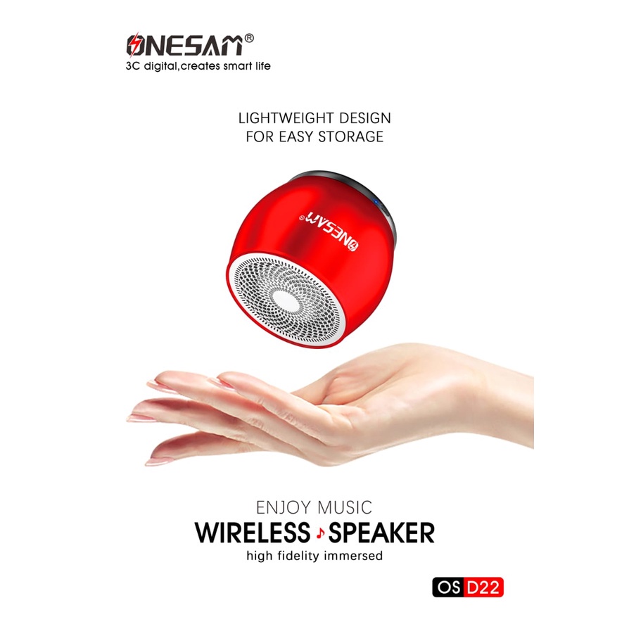 ONESAM OS-D22 TWS Wireless Bluetooth Portable Speaker / Super Mini / Super Bass | Shopee Malaysia
