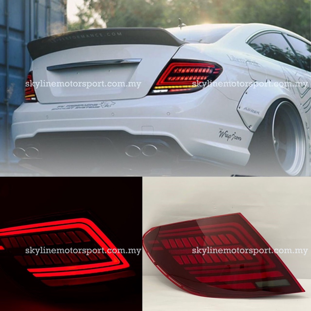 Mercedes Benz W204 C Class Led Tail Lamp Light Bar 2007 2008 2009 2010 ...