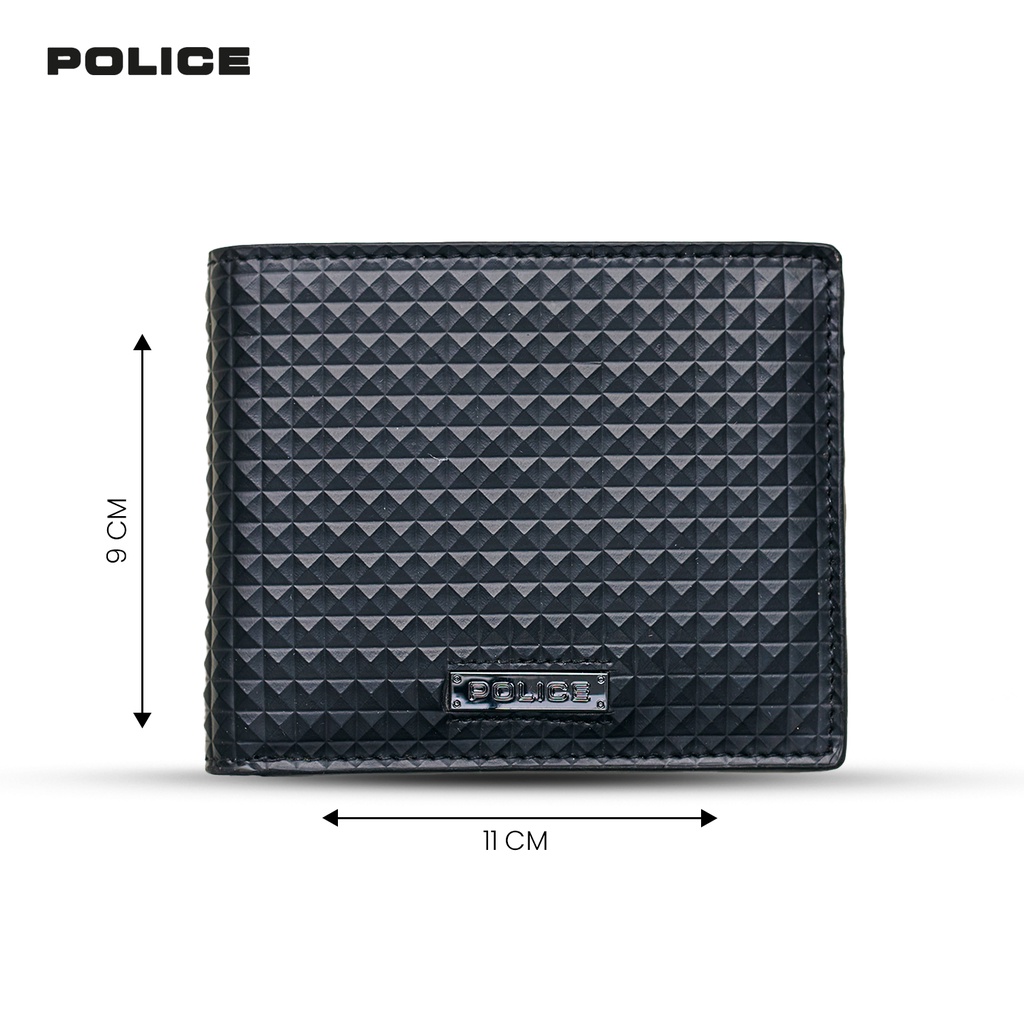 POLICE Aphonic RFID Bifold Credit Card Leather Slim Wallet | Shopee ...