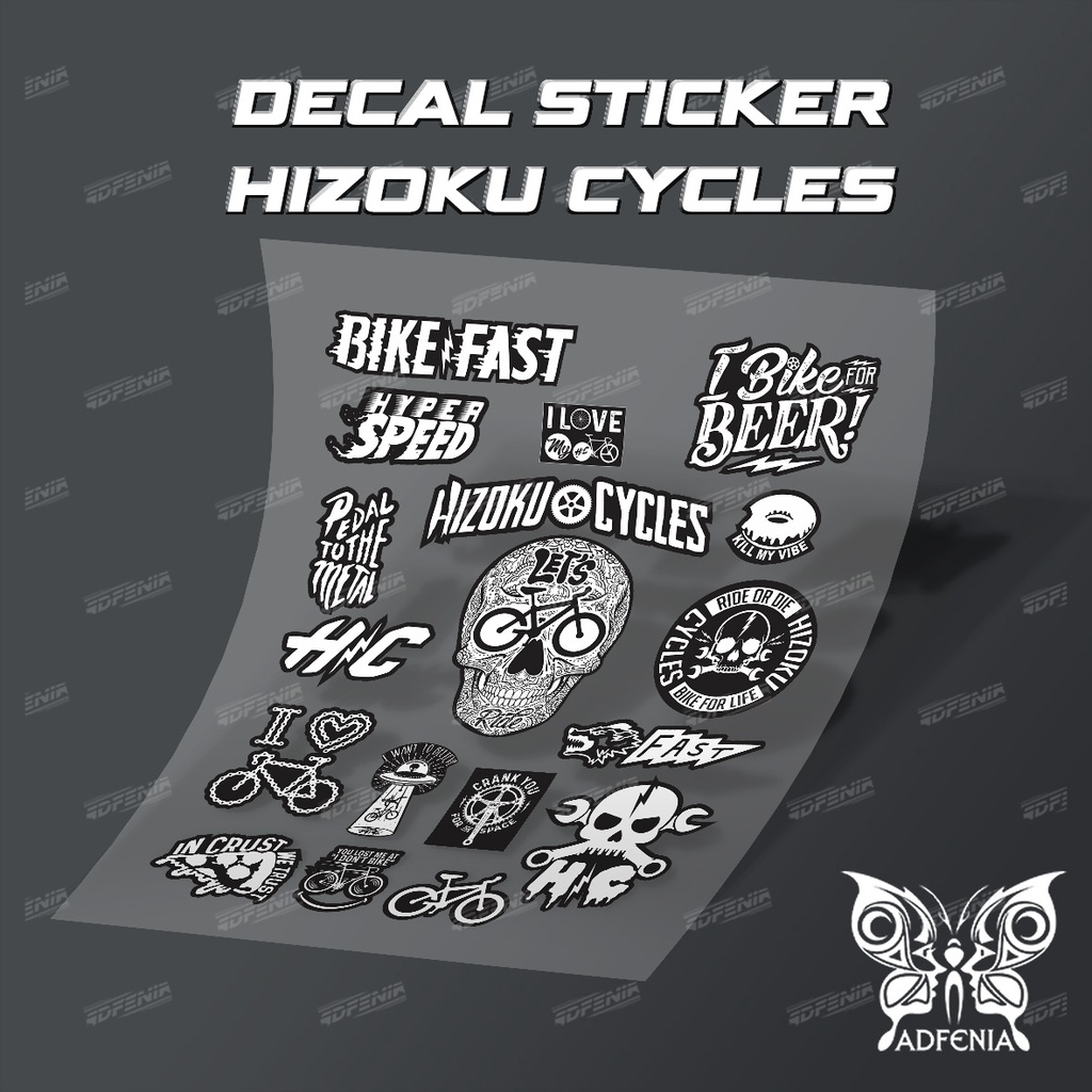 Decal Sticker Hizoku Tri Spoke Sticker Hizoku Trispoke Fixie Fixed Gear ...