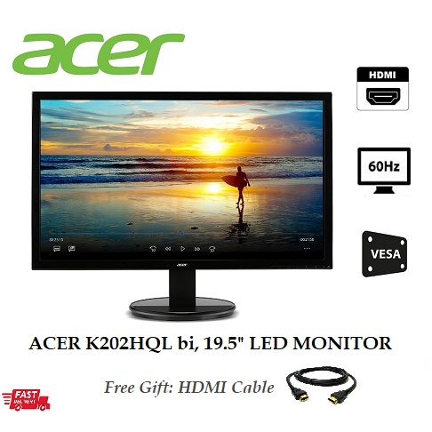 ACER K202HQL abi Monitor (19.5'') HDMI LED Monitor | Shopee Malaysia
