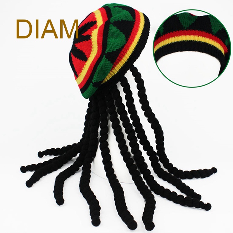 Fashion Bob Marley Jamaican Reggae Headgear Baggy Cap Rasta Beanie Hat ...