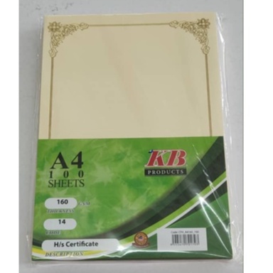 KB Product A4 160gsm Certificate Paper (100's/pack) | Shopee Malaysia
