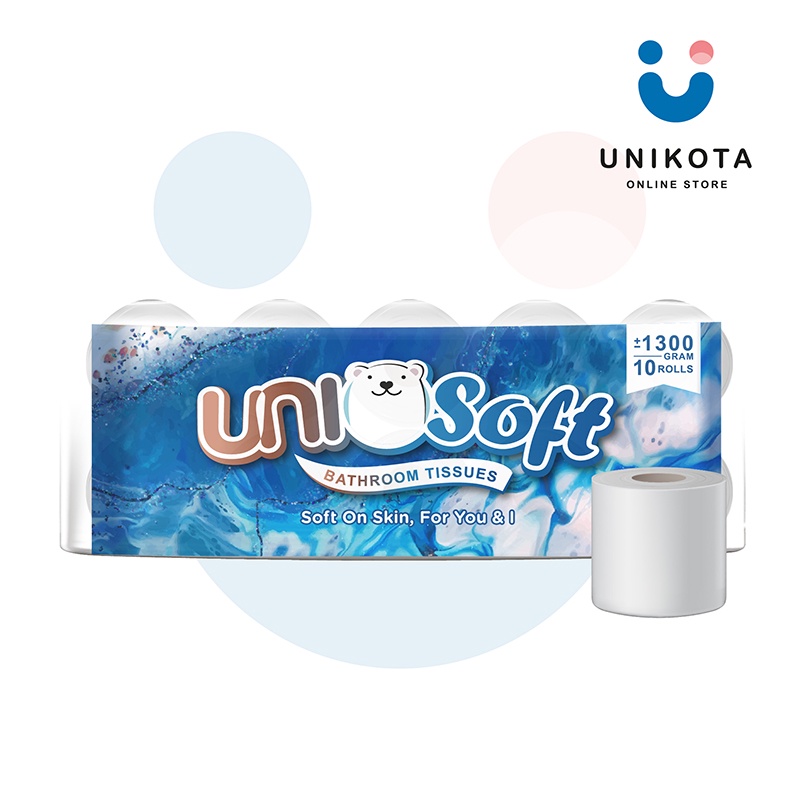 UNIKOTA - Unisoft Toilet Tissue / Bathroom Tissue / 3-Ply (10 Rolls) | Tandas Tisu | Shopee Malaysia