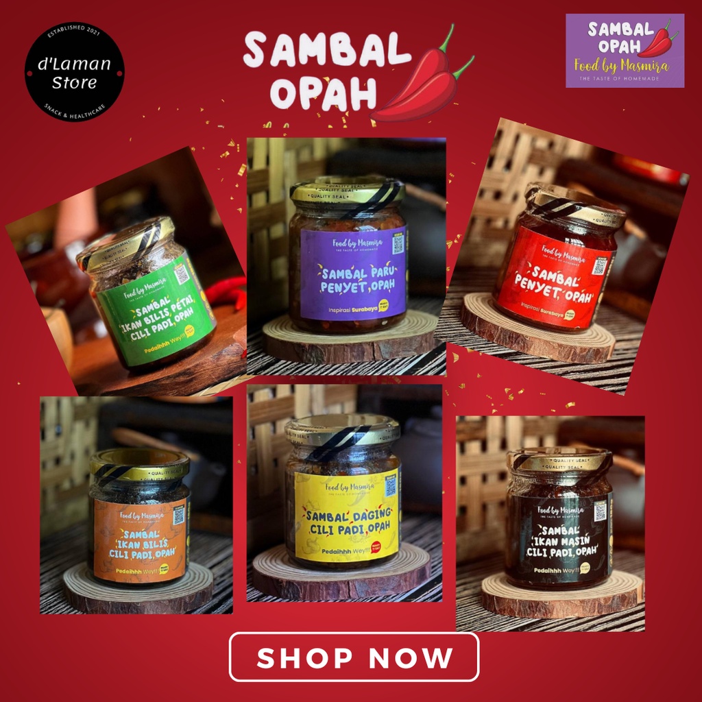 Sambal Ready to Eat | Sambal Opah Masmira Food | Ikan Masin Bilis Petai ...