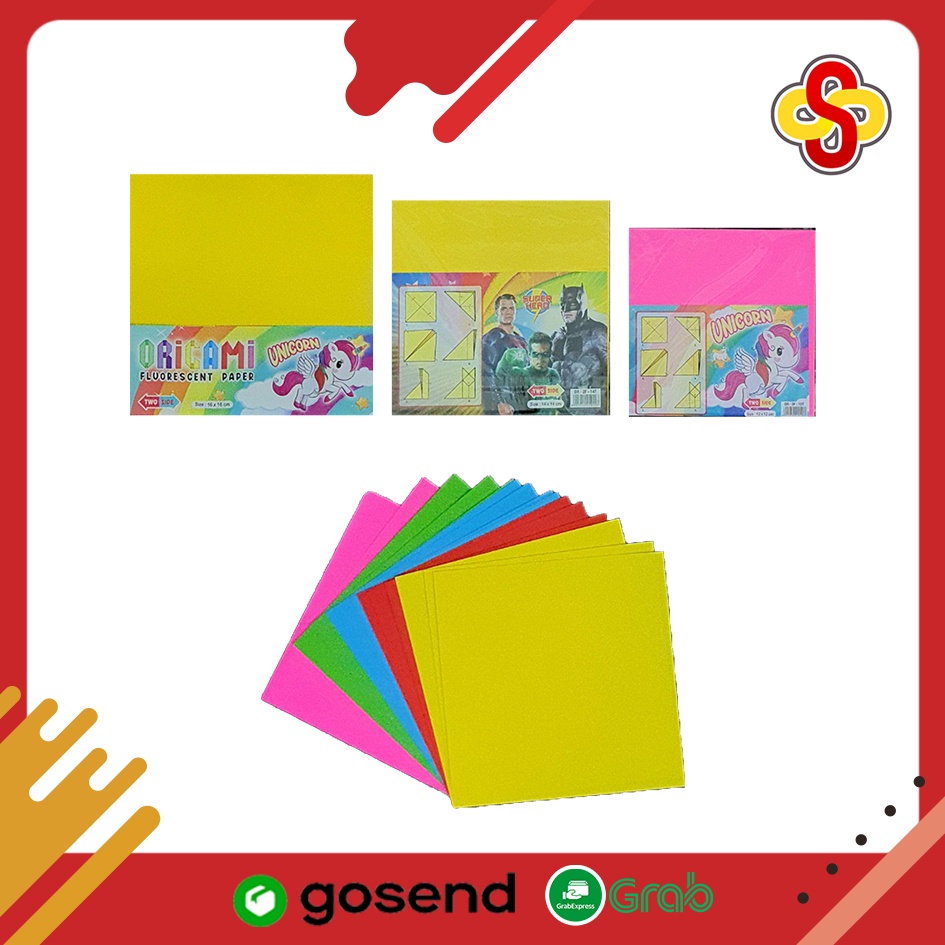 Folded Paper / Origami Double Side / 2 Colored Sides Contains 25 Sheets ...